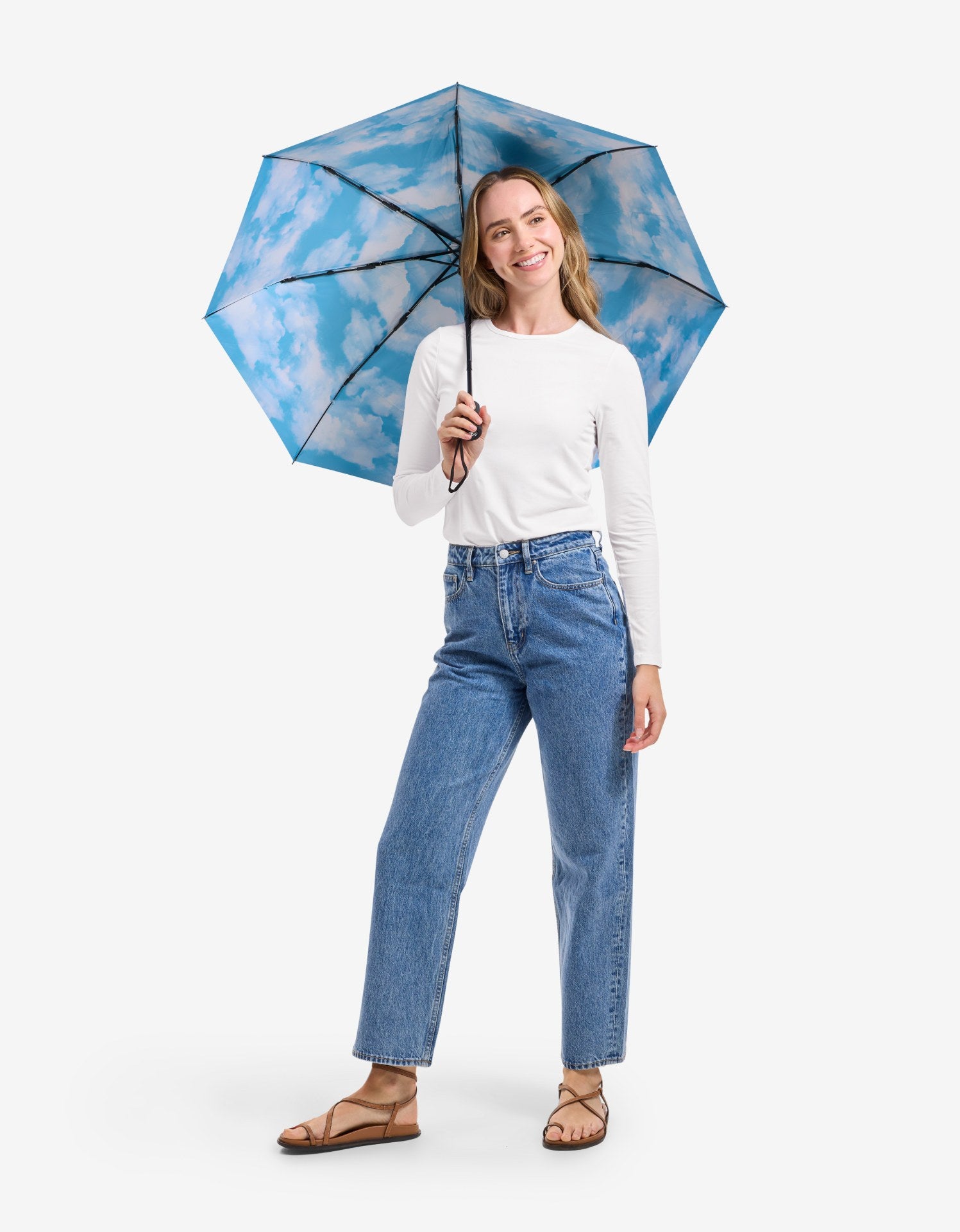 Sun Protective Compact Umbrella UPF 50+ | Handheld Womens Sun Umbrella ...