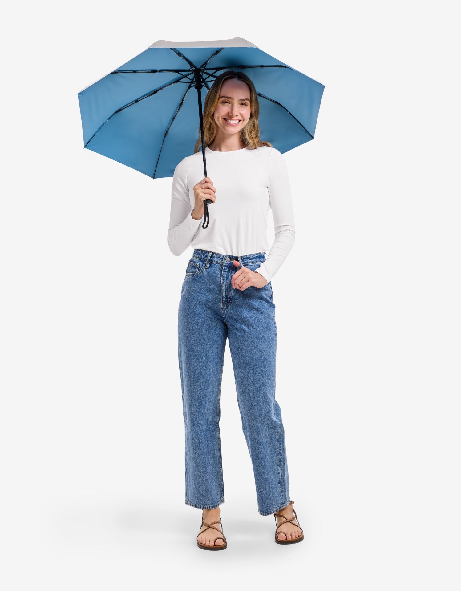 Sun Protective Compact Umbrella UPF 50+ | Handheld Womens Sun Umbrella ...