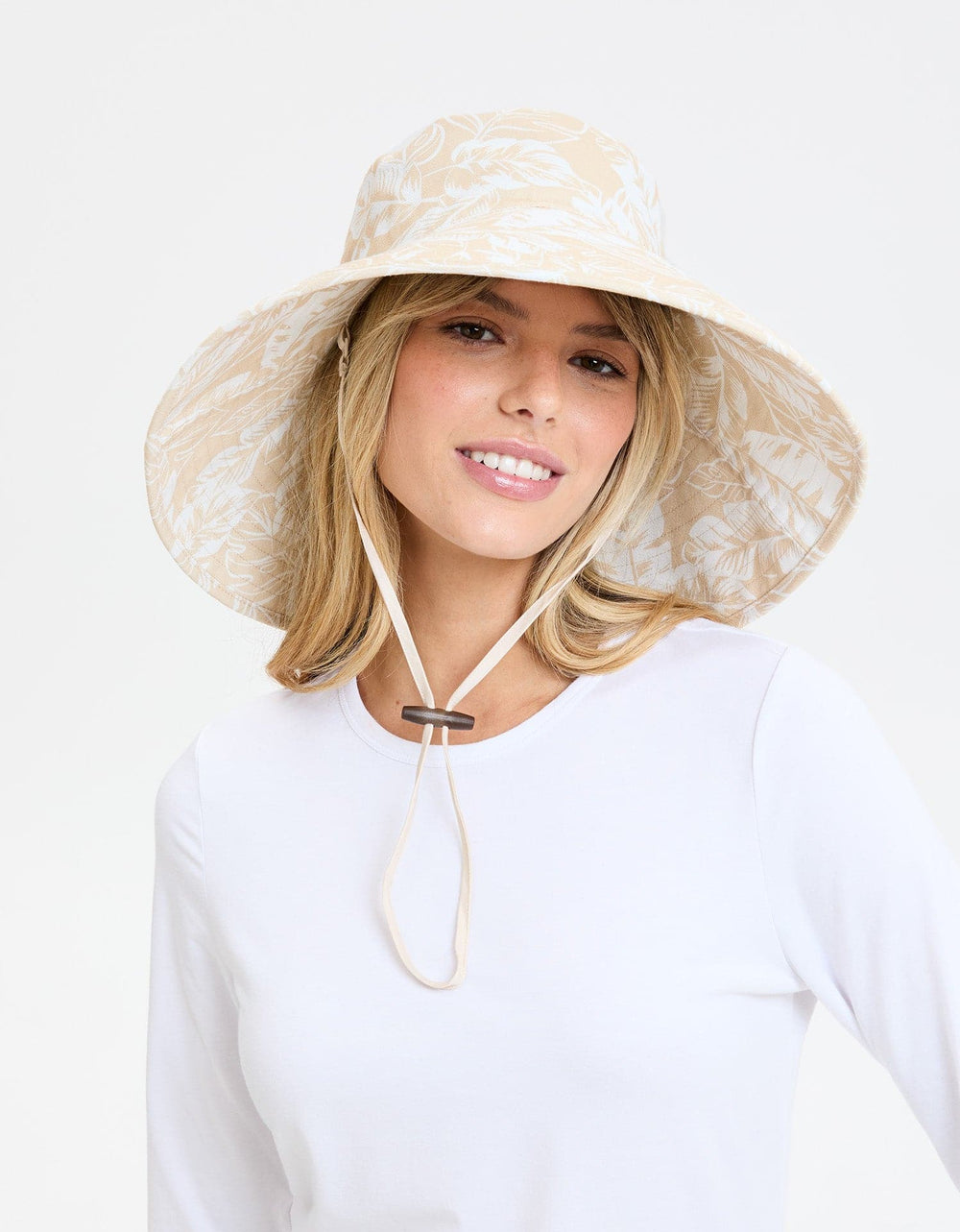 Women's Wide Brim Sun Hat | Ultra Wide Tropical Print Sun Hat UPF 50 ...